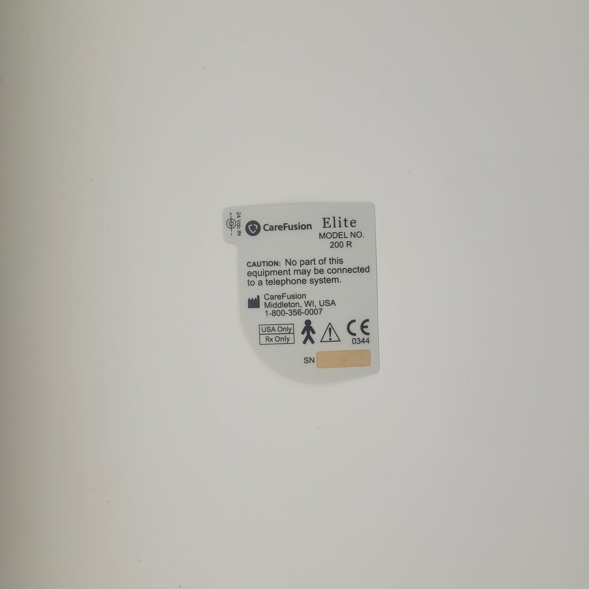 NP0542 Back Label for Elite 200R - DISCONTINUED – Stat Medical Service